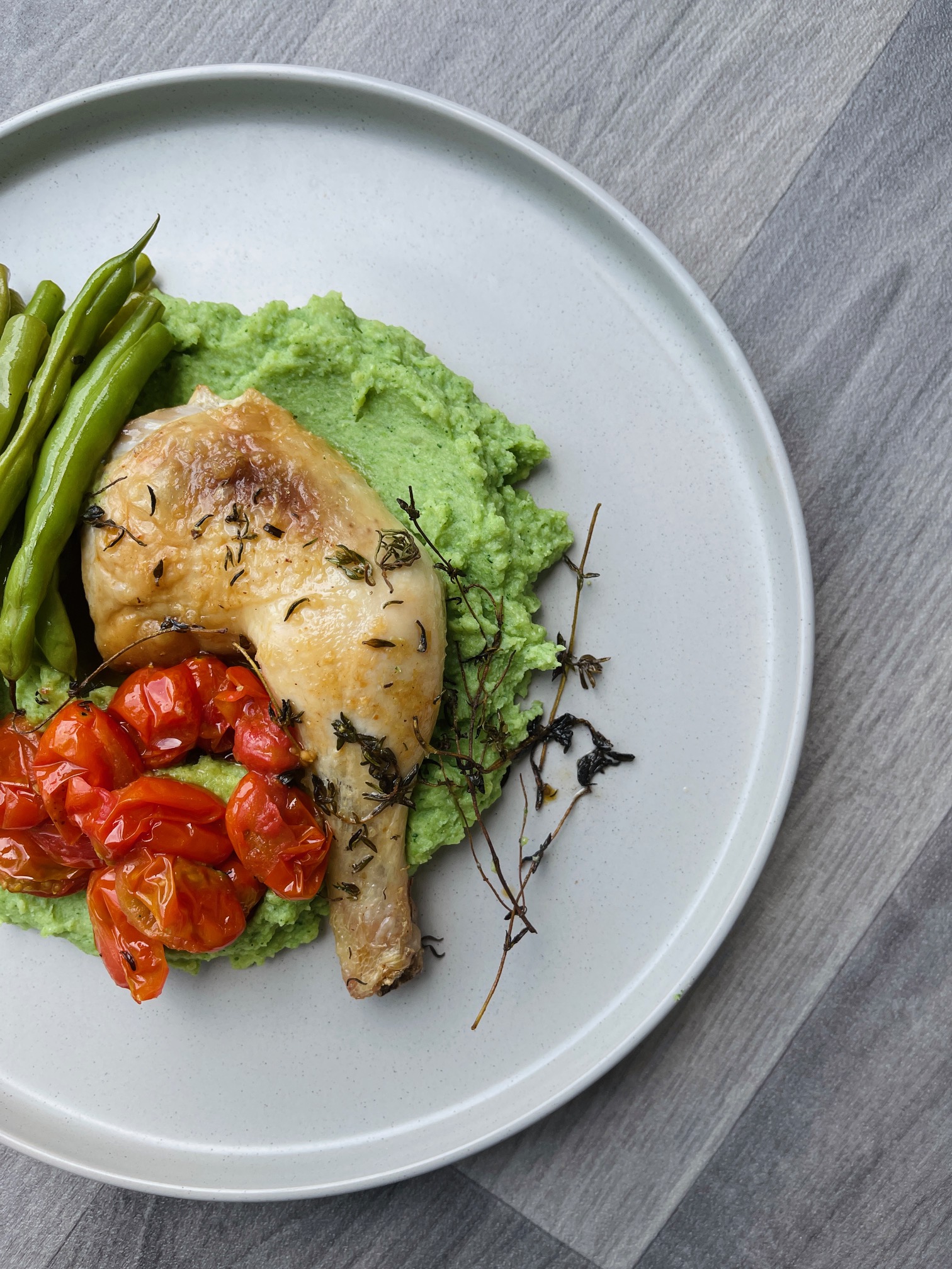 Roast Chicken & Souper Broccoli Mustard Mash (by Theo Michaels)